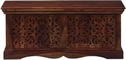 SHREE NATURAL Solid Sheesham Wood Hand Crafted Trunk Box With Storage ...