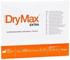 DryMax Extra Super Absorbent Wound Dressing, 20 x 20 cm : Amazon.co.uk ...