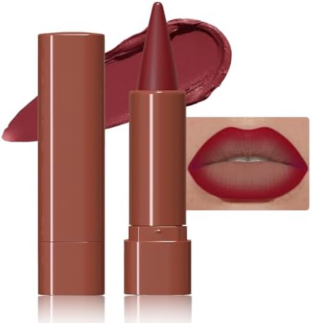 Amazon.com : JUAAZIN Vivid Auburn Gradient Matte Lipstick Crayon Lip ...