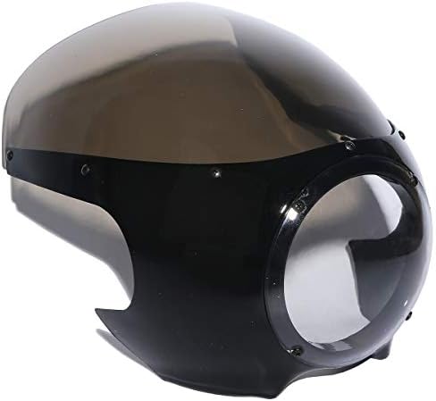 Amazon.com: Emgo Venom Mini Cafe Black Fairing Windshield 5.75 ...