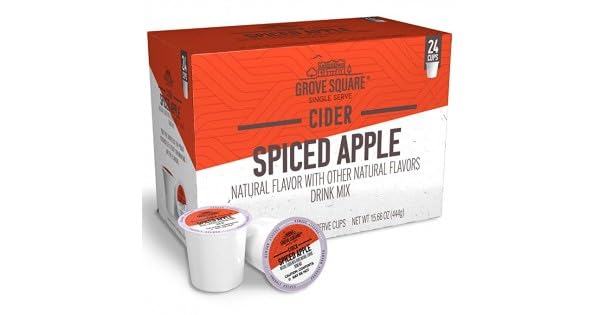 Grove Square Apple Cider Mix, Spiced, 24 Single Serve Cups, Packaging ...