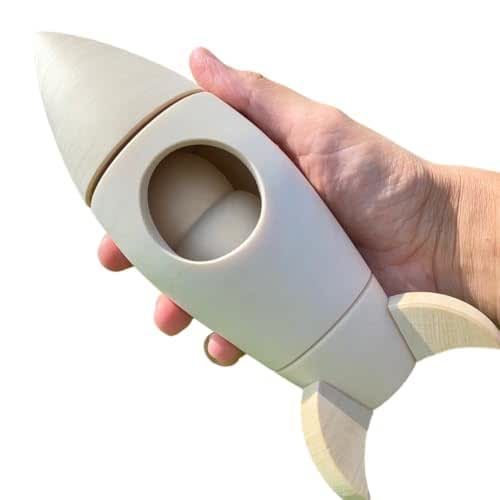 Amazon.com: Wooden Rocket toy, Wooden Educational Toys, Montessori Toys ...