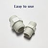 Amazon.com: HayEastdor 4PCS 1" PVC Pipe Fitting Hex Nipple G1 Male X G1 ...