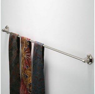 SUKI HARDWARE 425MM POLISHED NICKEL TIE BELT RAIL WARDROBE RACK WITH ...