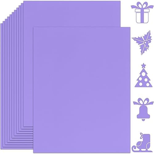 Amazon.com : Twavang 25 Sheets Purple Cardstock Paper 8.5'' x 11 ...