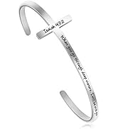 Amazon.com: Cross Bracelet Religious Cuff Bangle Bible Verse Christian ...