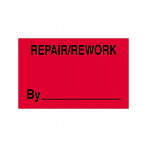 Amazon.com: Box Packaging "Repair/Rework By" Labels, 3" x 5" 500 Per ...