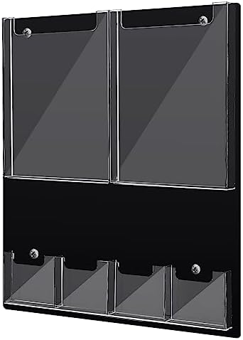 Amazon.com : Ripeng 6 Pockets Acrylic Brochure Holder Wall Mount Rack ...