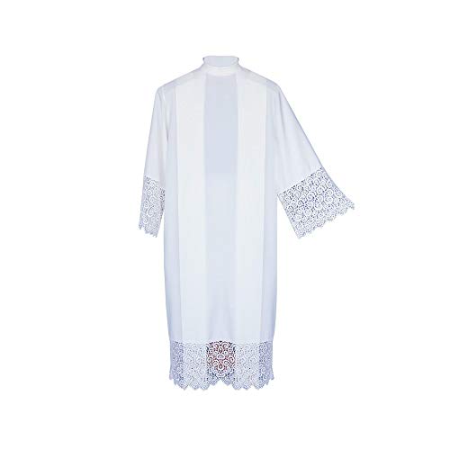 Amazon.com: Traditional Priest Alb, White Alb, Albs for Priest ...