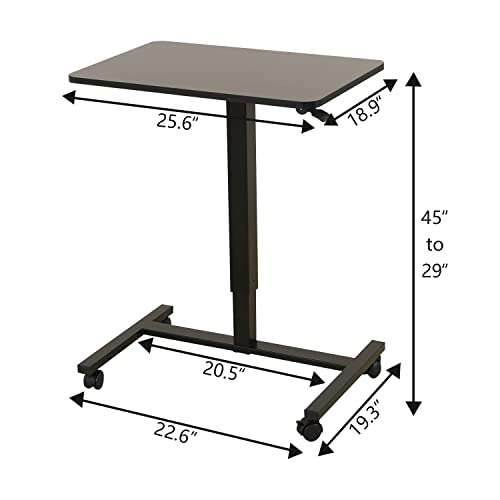 Snapklik.com : Mobile Standing Desk, 28x20 Pneumatic Laptop Height ...