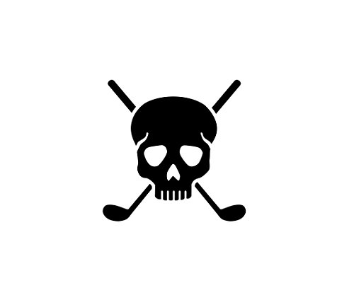 Golf Clubs Crossed Skull