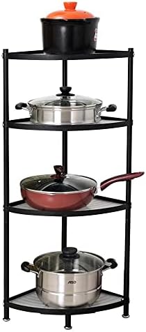 CarolynDesign 4-Tier Standing Pot Rack, Cast Iron Pots and Pans Storage ...