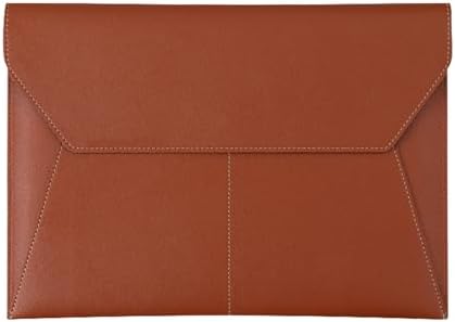 Amazon.com : Eyintlofc PU Leather A4 File Folder Document Holder with 3 ...