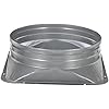 PATIKIL 8 Inch Duct Connector Flange, Metal Straight Pipe Flange Square ...