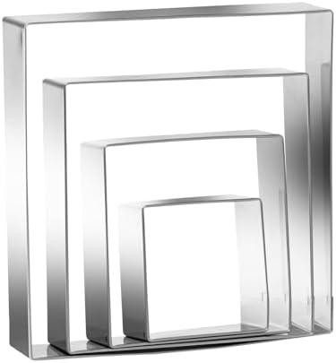 Amazon.com: Square cookie cutters ANCKNE Stainless Steel Rectangle ...