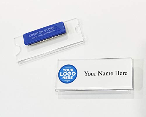 Customised/Personalised Clear Acrylic Magnetic Chest Name Plate/Name ...