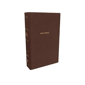 NKJV, Deluxe Reference Bible, Super Giant Print, Leathersoft, Brown, Red Letter, Comfort Print ...