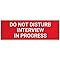 Sigo Signs, Do Not Disturb Interview in Progress Sign, Engraved, 2x6 ...