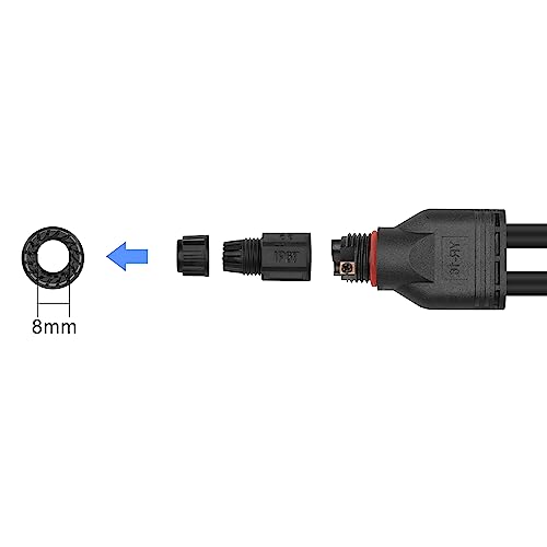 PNGKNYOCN M19 Waterproof Connector Y Splitter Pigtail Cable IP67 ...