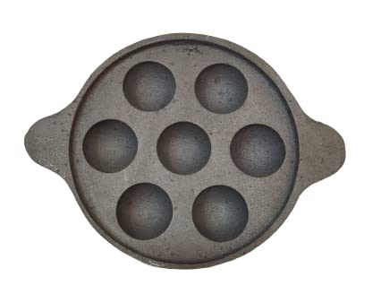 Buy AL BURHAN TRADERS Cast Iron Paniyaram Appam Pan, Paniyarakkal, Appe ...
