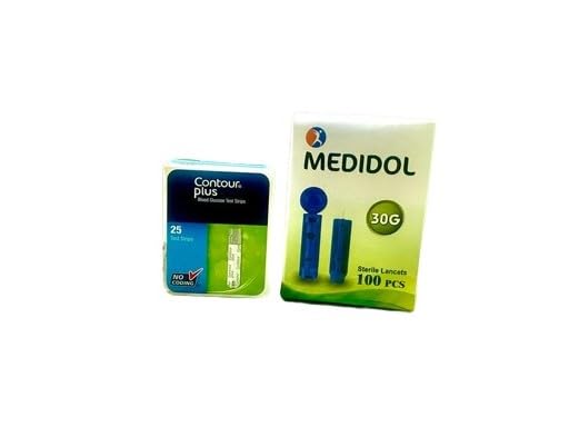 Buy Contour Plus Strips 25 Count (Multicolor) With Medidol Online at ...
