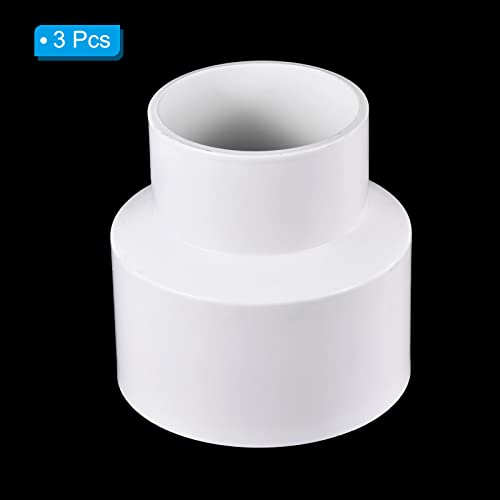 PATIKIL PVC Reducer Pipe Fitting 90mm to 63mm ID, Straight Coupling ...