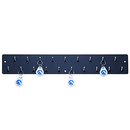 Industrial Key Rack, Powder Coated Steel, 19 Hooks, Keeps Keys, Time ...