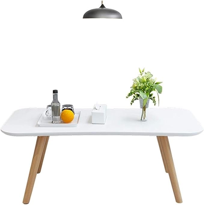 THE DECOR WOODS Rectangular Coffee Table Simple Mini Coffee Table Small ...
