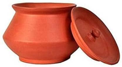 Dahi Handi/Clay Handi/MItti Handi/Curd Pot Medium Size (1L) Handi 1 L ...
