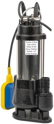 Asian Pumps Automatic 2Hp 220V Submersible Sewage/Dewatering Muddy ...