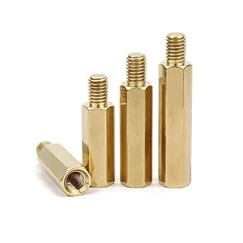 100pcs M2×3mm+3mm Brass Hexagonal Single Head Isolation Column: Amazon ...