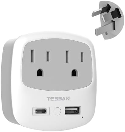 Amazon.com: TESSAN New Zealand Australia Plug Adapter, Type I Travel ...