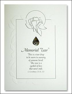 Amazon.com: Memorial Tear Sympathy Card with Pewter Lapel Pin ...