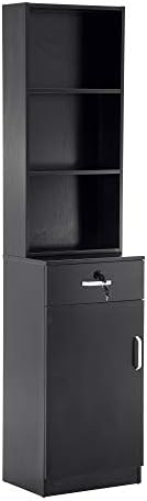 Amazon.com: BarberPub Locking Wall Mount Styling Station Barber Storage ...