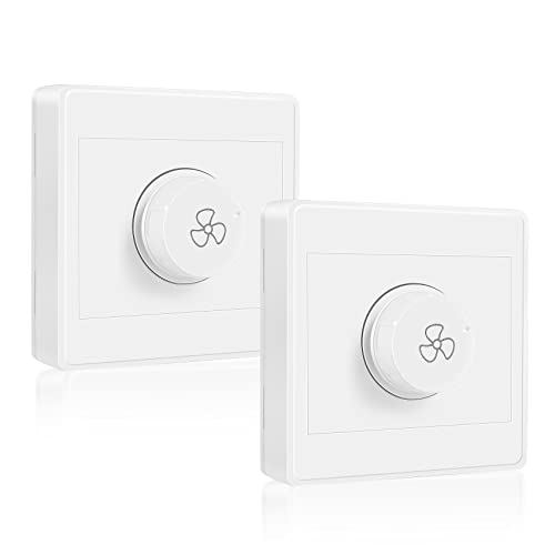 Ganata Pack of 2 Ceiling Fan Stepless Speed Controller Surface -Mounted ...