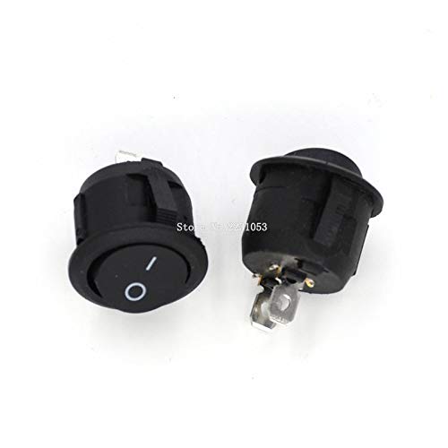 MAO YEYE 5PCS/LOT 23mm Diameter Round Boat Rocker Switches 6A250V Black ...