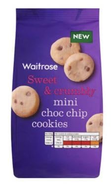 WAITROSE Sweet & Crumbly Mini Choc Chip Cookies - 100g : Amazon.in ...