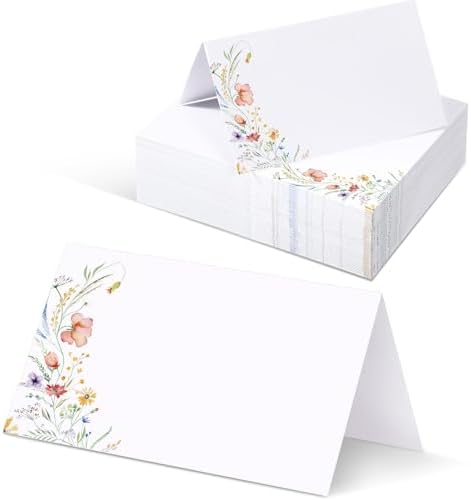 Amazon.com: 135 Pack place cards with Watercolor pattern Seating Place ...