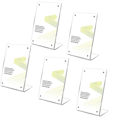 Spraccueil Pack of 5 A5 Horizontal Price Tags Stand Buffet Signs Stand ...