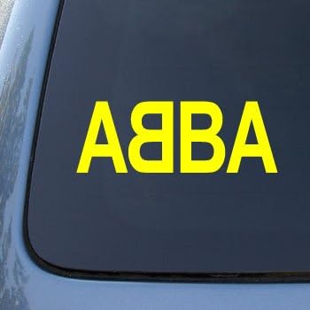Amazon.com: ABBA - Vinyl Car Decal Sticker #A1574 | Vinyl Color: Yellow ...