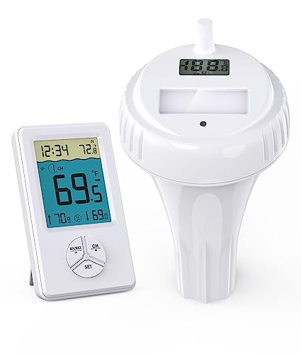 Amazon.com: Pool Thermometer,BeiXun Wireless Floating Pool Thermometer ...