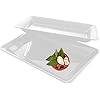 Amazon.com | zappy White Trays Rectangle Serving Trays with Lid ...