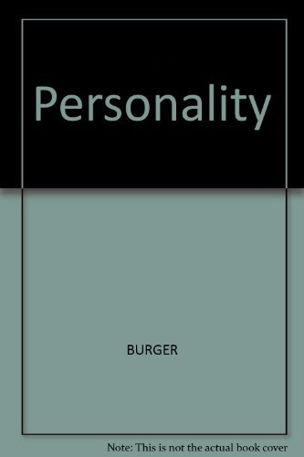 Personality: BURGER, BURGER: 9780534744397: Amazon.com: Books