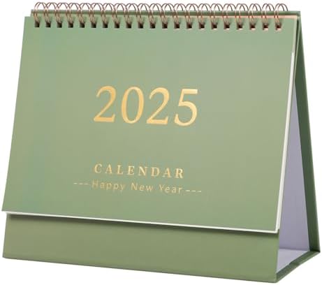Small Desk Calendar 2025-2026 - 7.48x6.3 Inch Standing Flip 2026 ...