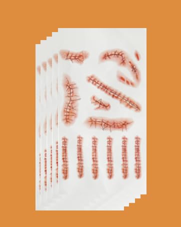 Amazon.com : Horror Realistic Fake Bloody Wound Stitch Scar Scab ...