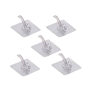 PRO ROOP Transparent Power Plug no Trace Stickers Hook Adhesive Storage ...