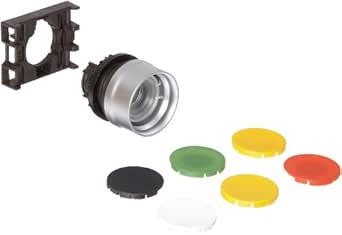 Eaton M22-DG-X-SWRGYB Pushbutton, 22mm Diameter, Flush Mounted, Black, White, Red, Green, Yellow ...
