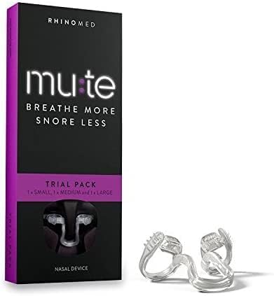 Rhinomed Mute Nasal Dilator for Snore Reduction - Anti-Snoring Aid ...