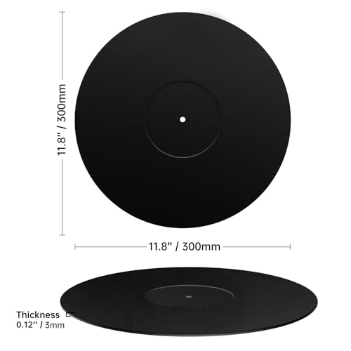 Snapklik.com : Facmogu 3mm Acrylic Turntable Mat, 12 Anti Vibration ...