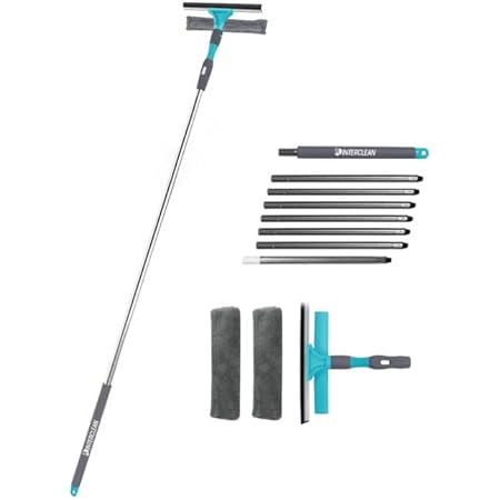 Mitclear 3 in 1 Telescopic Window Squeegee Glass Cleaning Tool(12 ...